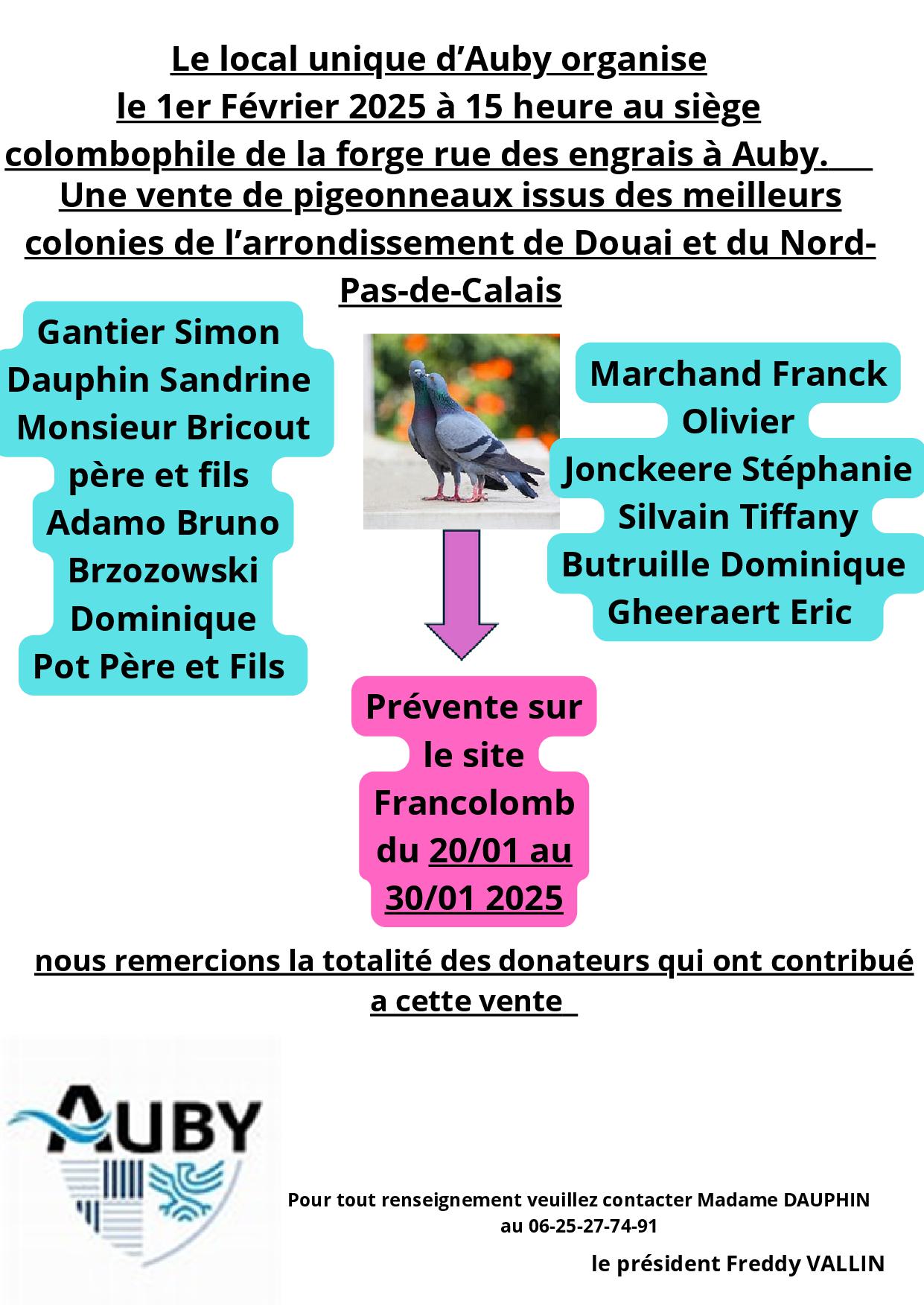 Pré-Vente : Le Local Unique de AUBY – Francolomb