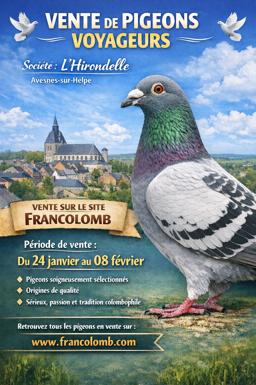 Vente de Bons : L’Hirondelle d’AVESNES SUR HELPE – Francolomb