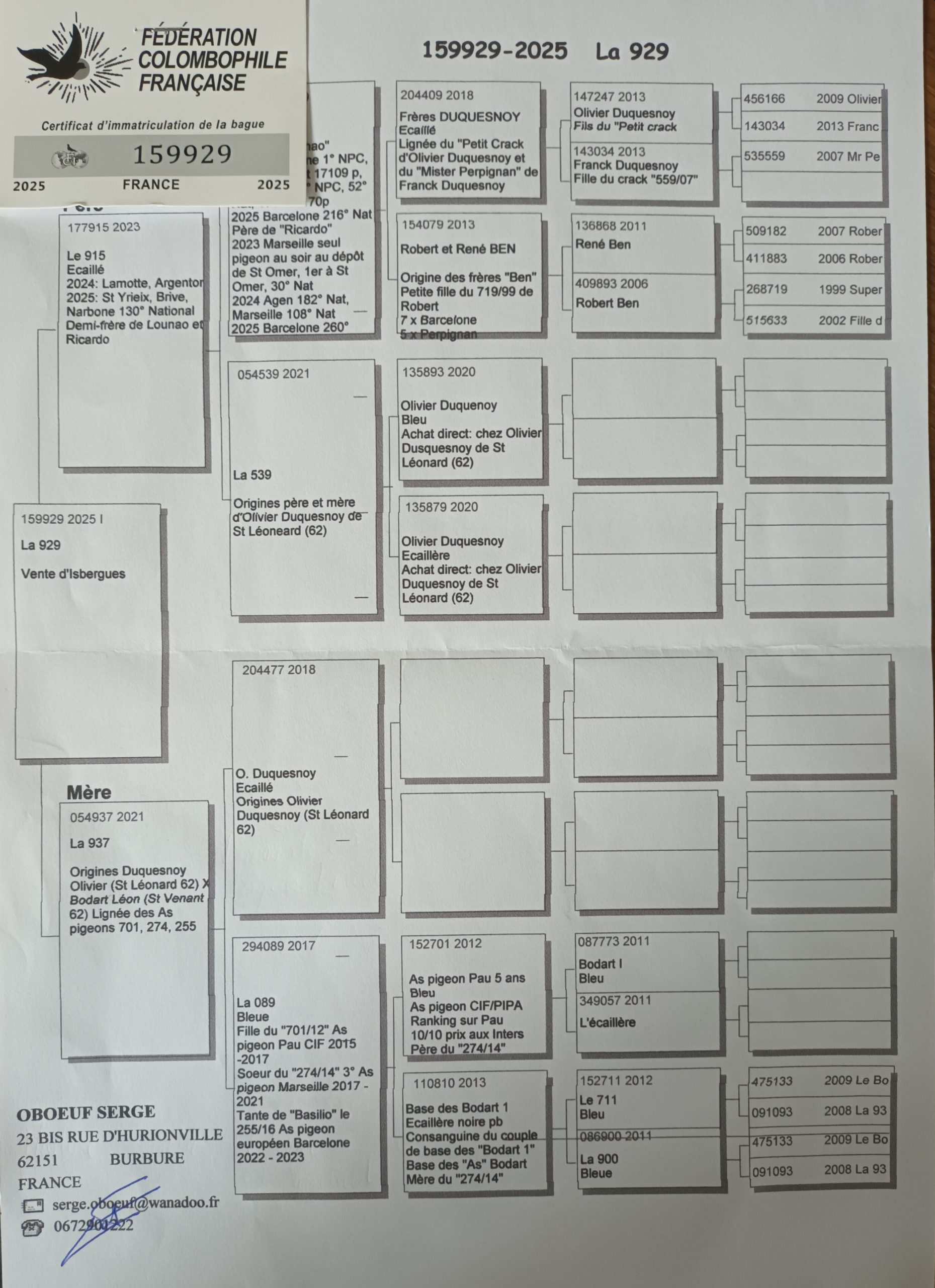 N° 10 : Serge Oboeuf – Francolomb
